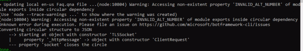 Bot Framework CLI - Cognitive models 'Remote To Local' command issues ...