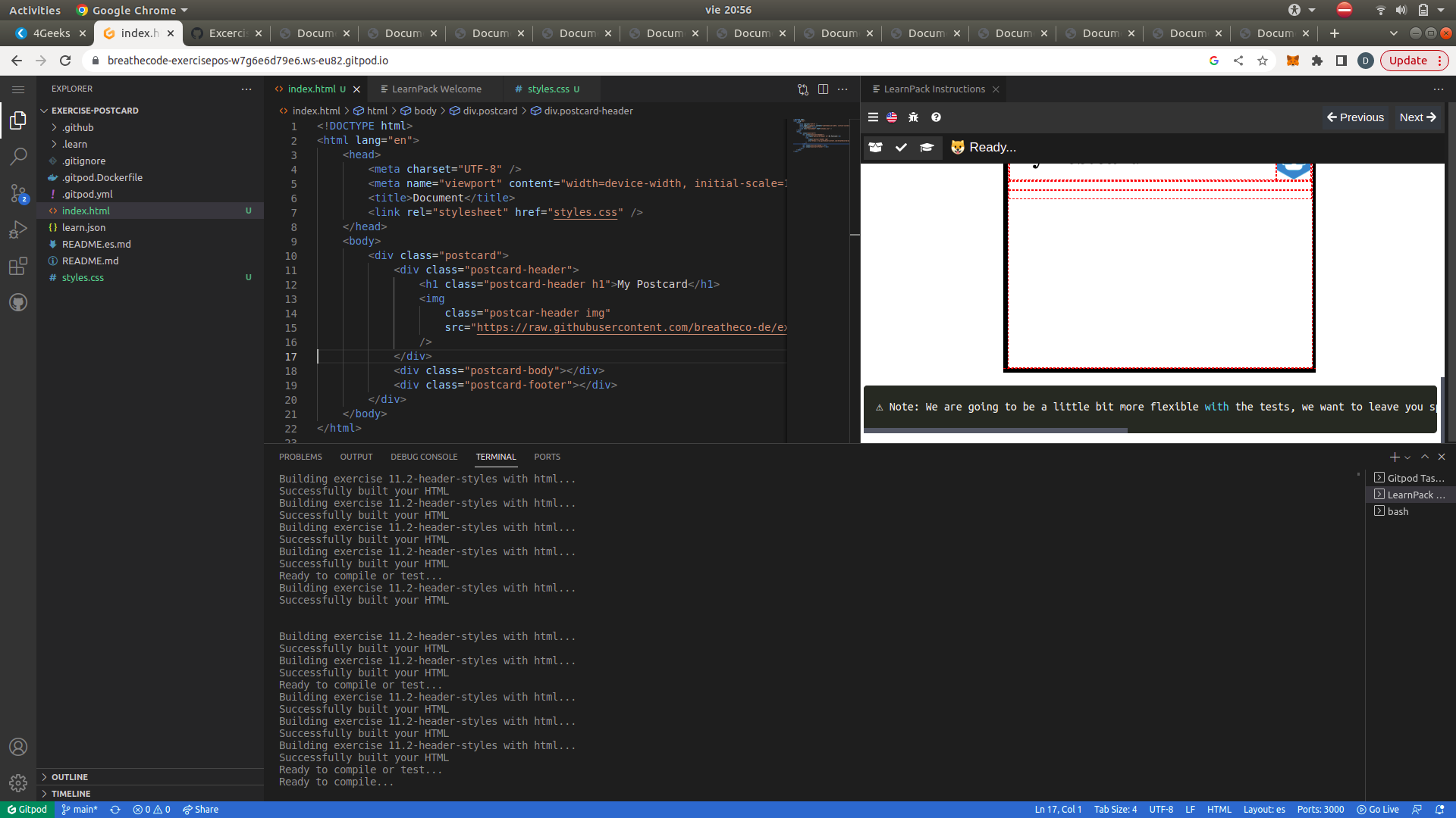 Excercise Bug: 11.2-header-styles · Issue #1283 · learnpack/learnpack · GitHub