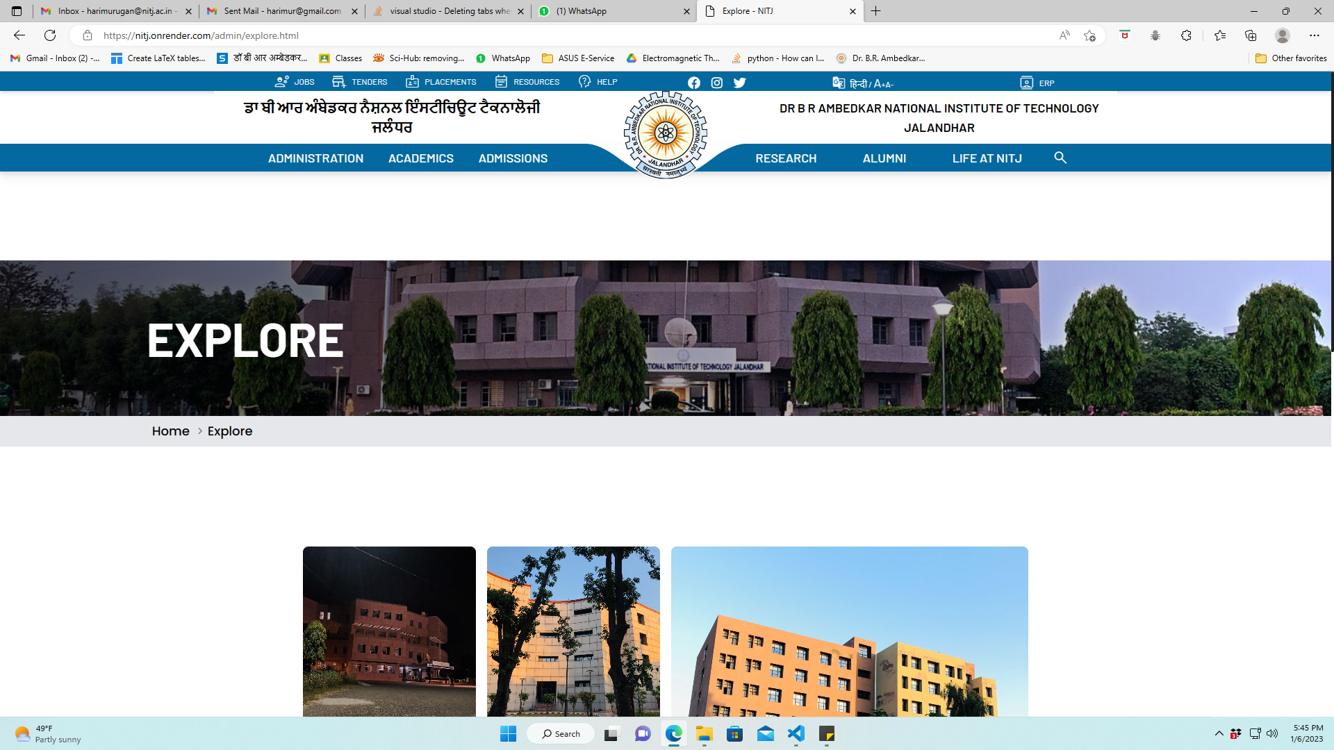 Explore NITJ page issue · Issue #66 · wdmc-nitj/nitj-site · GitHub