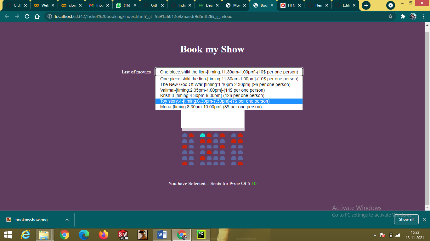 GitHub - Hemandadish/BookMyShow-Web-Application: Ticketbooking