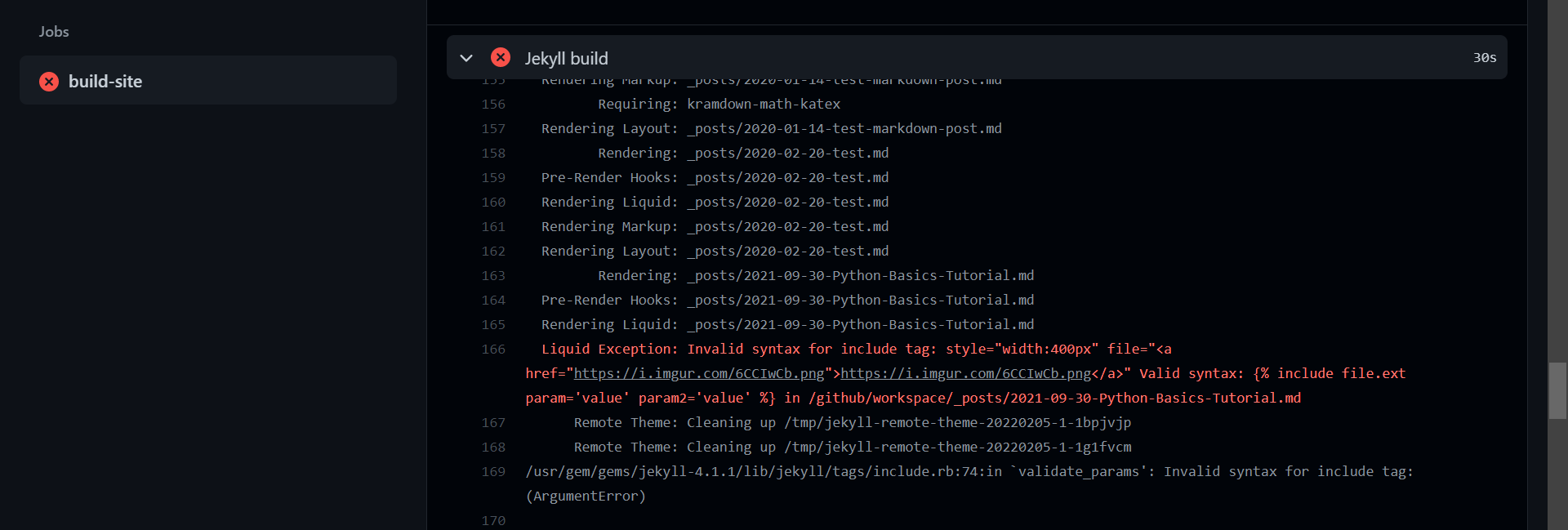 All CI workflow runs are failing and gh pages build and deploy workflow ...