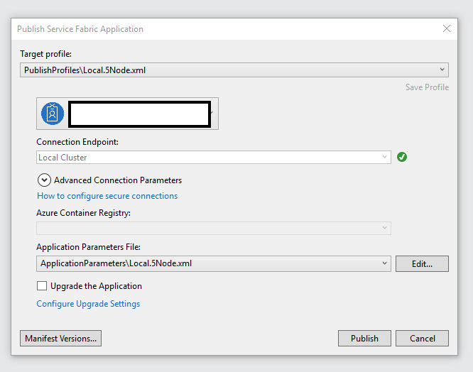 Publish SF app from VS2017 to unsecured cluster · Issue #1223 · microsoft/service-fabric-issues ...