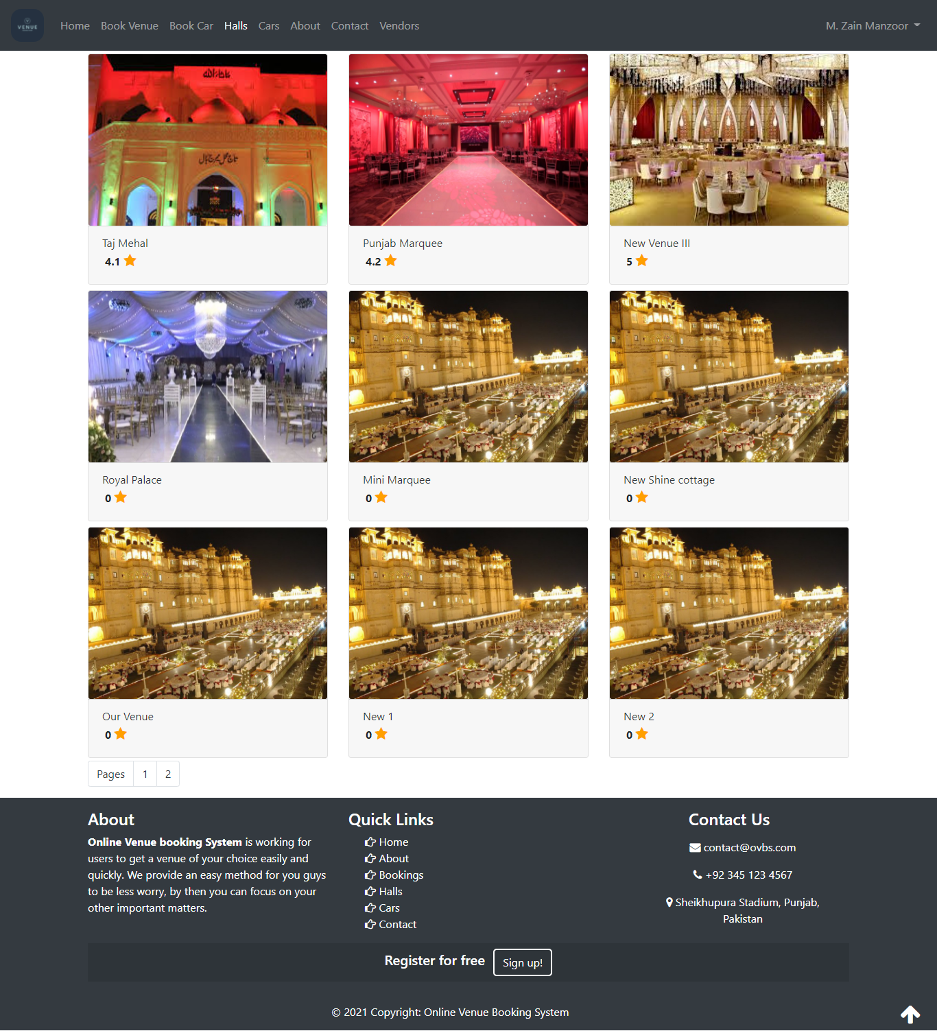 GitHub - NaveedJaved1997/Venue-Booking-System: This project helps in booking venues online over ...