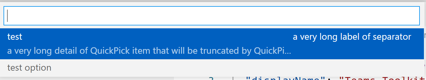 The Detail Of Quickpick Item Is Truncated By Quickpick Separator · Issue 149688 · Microsoft 4360
