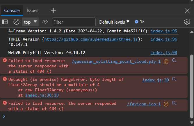 how to load ply splats? · Issue #8 · quadjr/aframe-gaussian-splatting · GitHub
