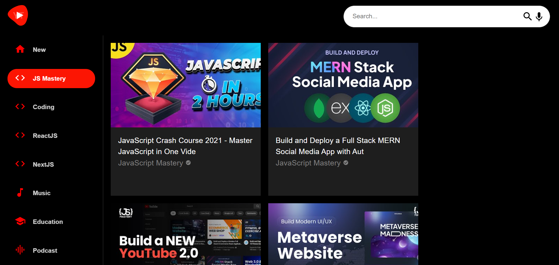 GitHub - ManishDhaker45/YouTube-Clone-Using-reactJs