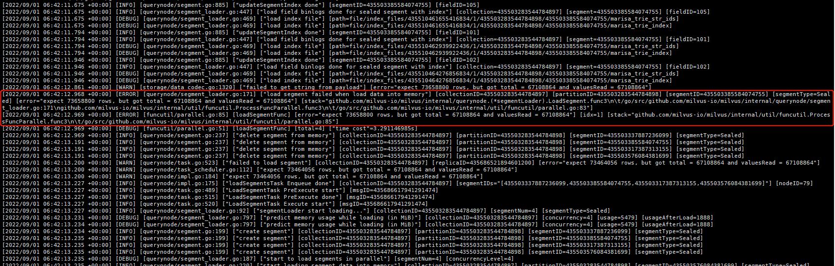 [Bug]:Failed to load collection · Issue #18968 · milvus-io/milvus · GitHub