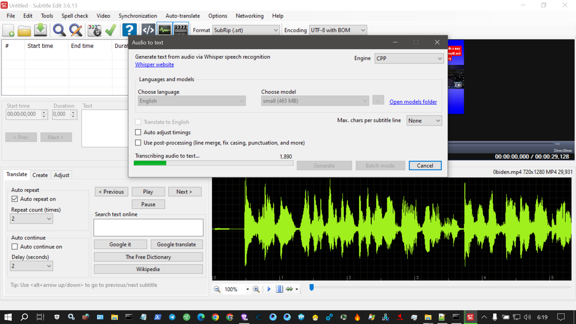 Whisper model download seems failed and No Text Found · Issue #7074 · SubtitleEdit/subtitleedit ...