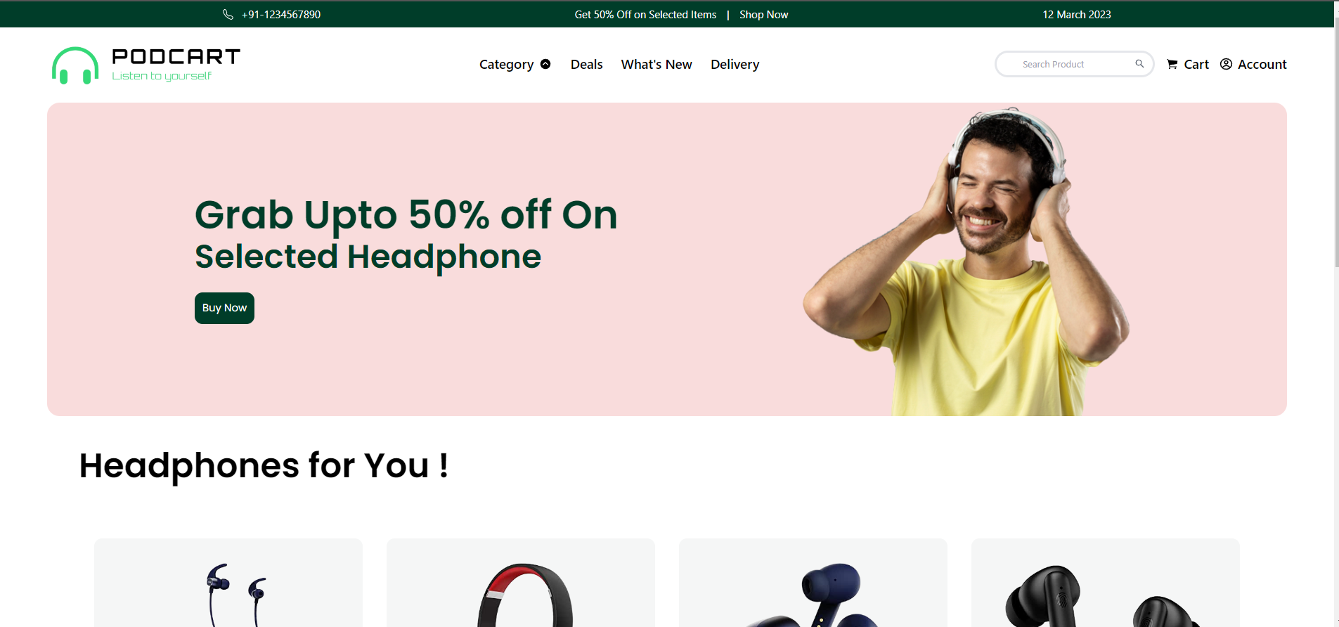 GitHub - ArnavDeshmukh18/podcart: Podcart is online ecommerce website for selling Headphones