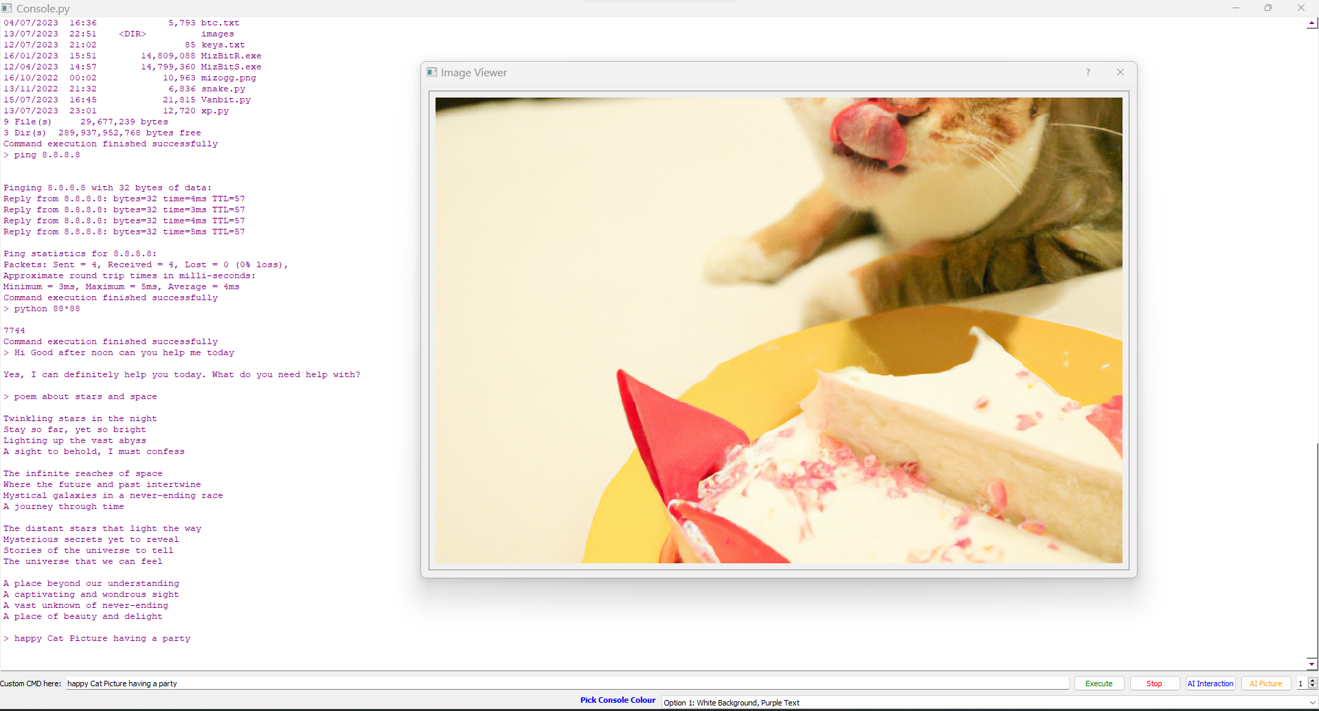 Github Mizoggconsole Ai 🐍consolepy🐍 With Pyqt6andpyqt5 Cmd Python Ai Chat
