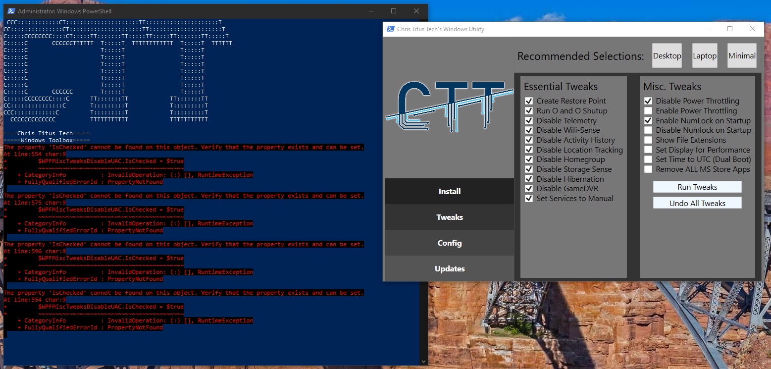 Error after today's update. · Issue #155 · ChrisTitusTech/winutil · GitHub