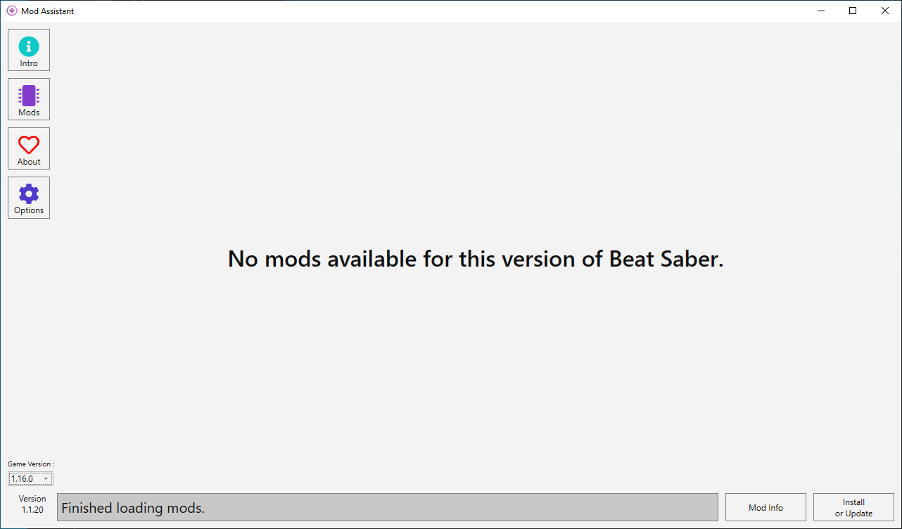Update to support game version 1.16.0 · Issue #348 · bsmg/ModAssistant · GitHub