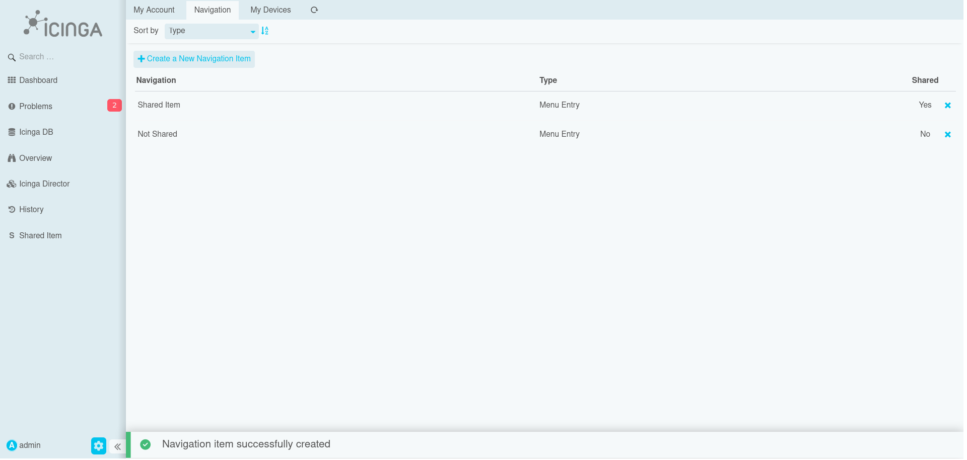 Shared navigation items are not accessible · Issue #4953 · Icinga/icingaweb2 · GitHub