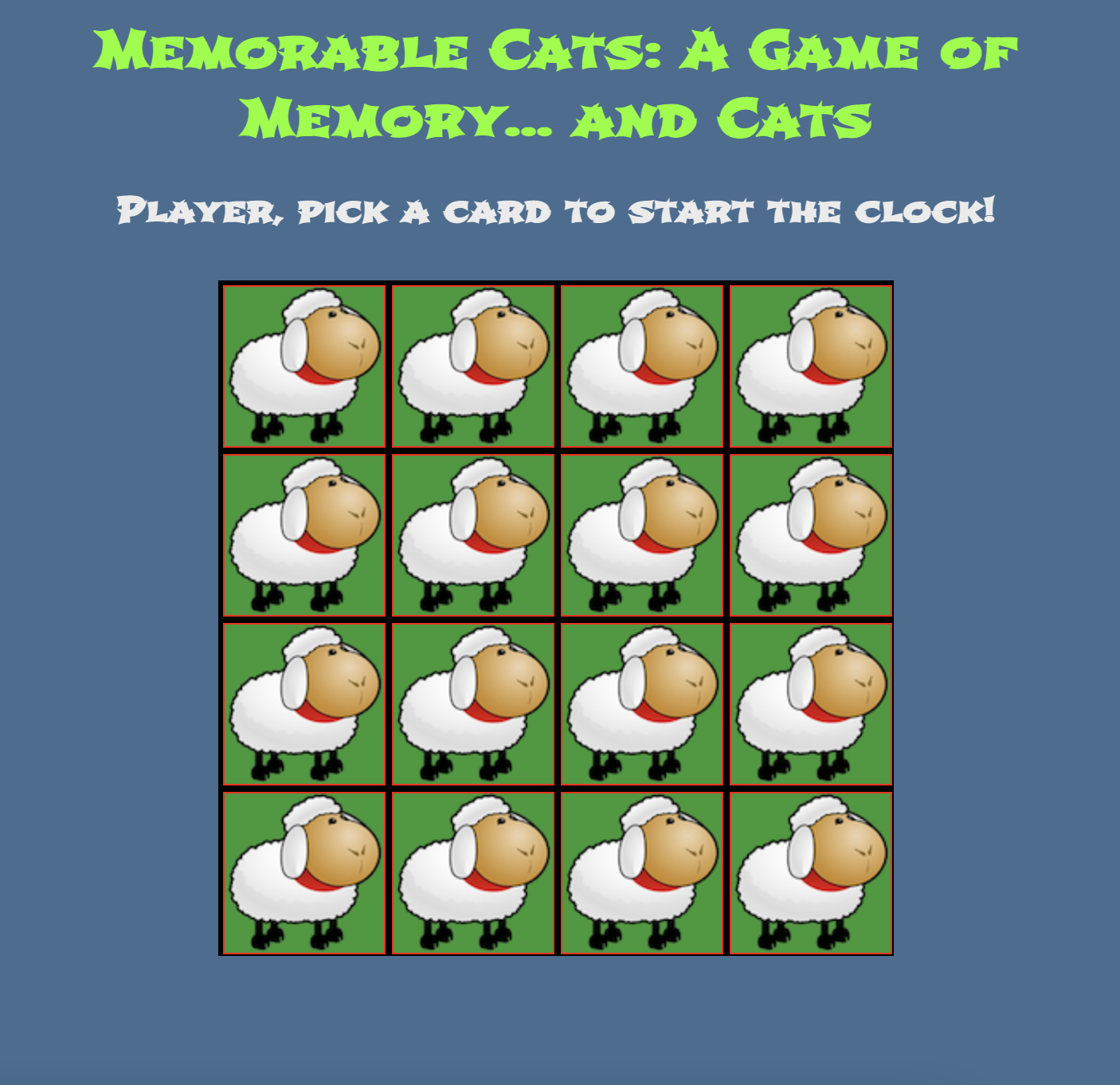 GitHub - smj2021/Memorable-Cats: Memorable Cats the card game