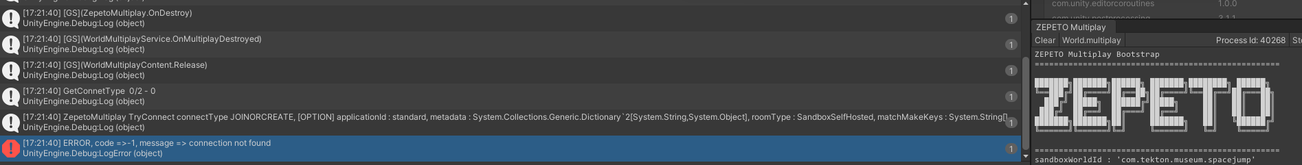 [BUG]: ERROR, code =>-1, message => connection not found · Issue #1294 ...