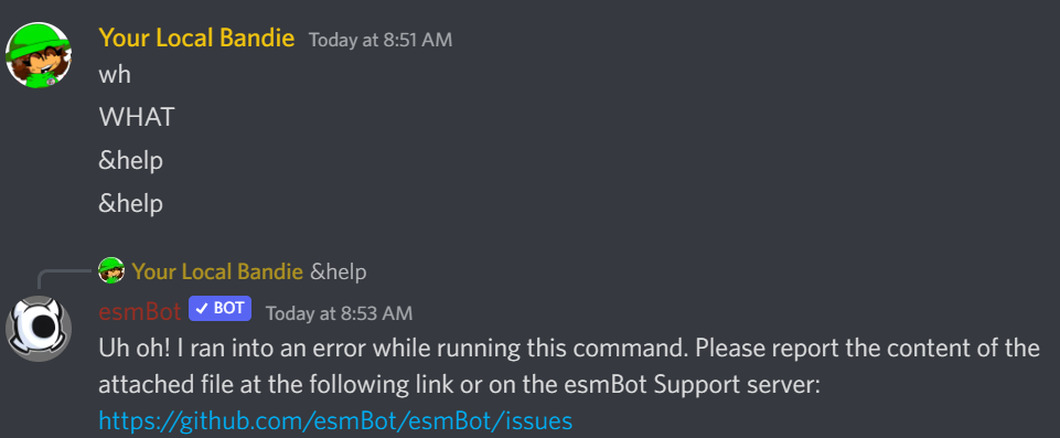 nothing working · Issue #299 · esmBot/esmBot · GitHub