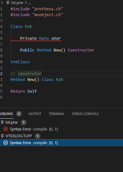 Não compila classe · Issue #805 · totvs/tds-vscode · GitHub