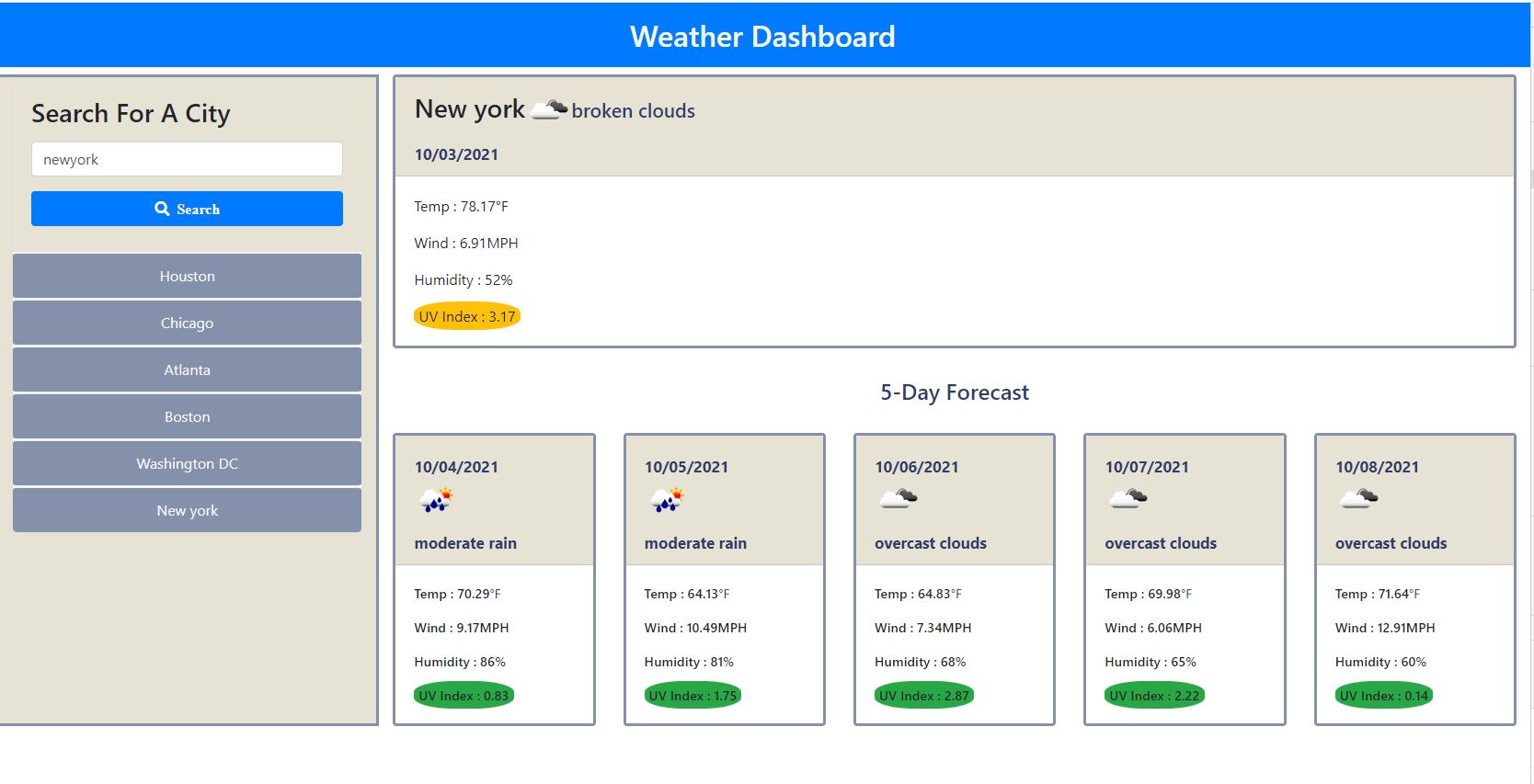 GitHub - sonali-sohoni/weather-dashboard