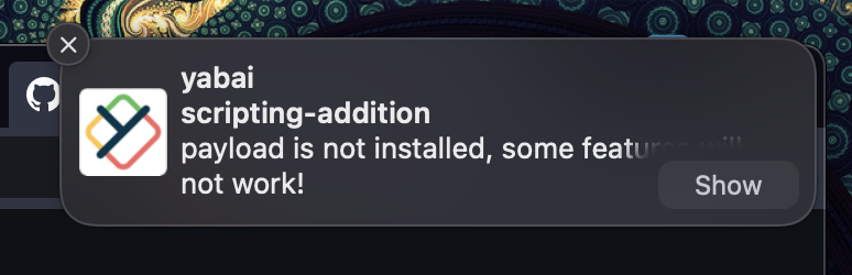 Scripting-addition - payload is not installed, some features will not work! · Issue #921 ...