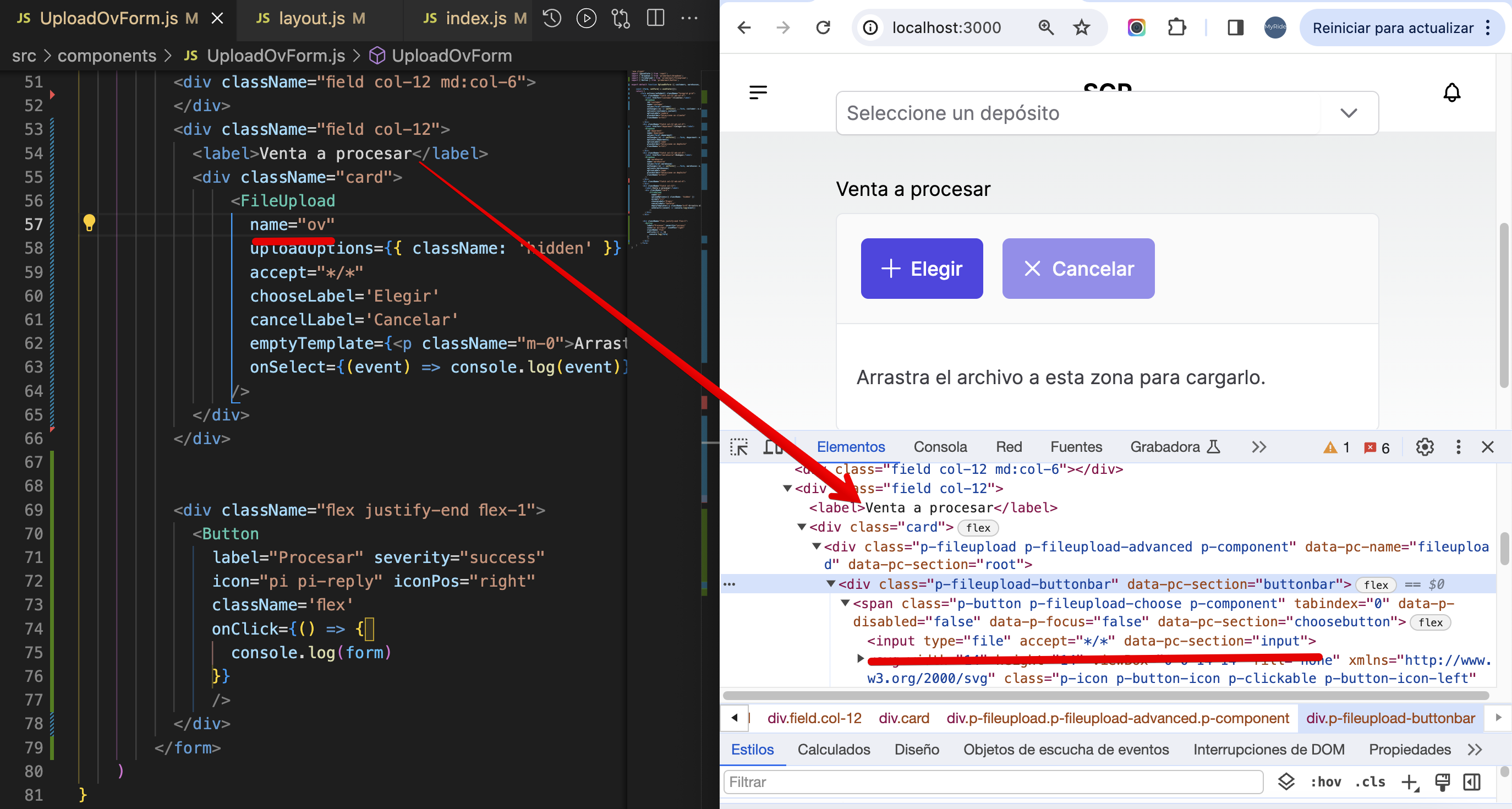 Fileupload Name Prop In The Fileupload Component Doesn T Add The Attribute To The Html Element