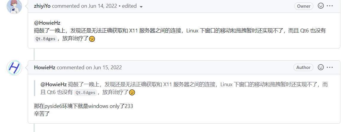 能否发布个基于pyside6的分支 · Issue #40 · zhiyiYo/PyQt-Frameless-Window · GitHub