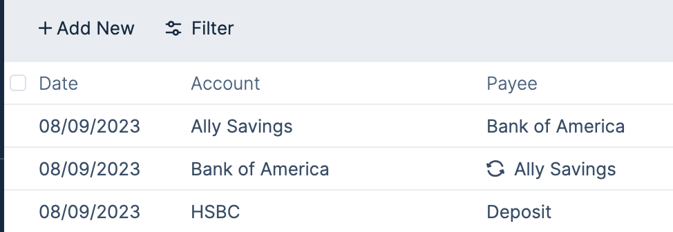 [bug] Scheduled Transactions Missing Schedule Icon · Issue 1506