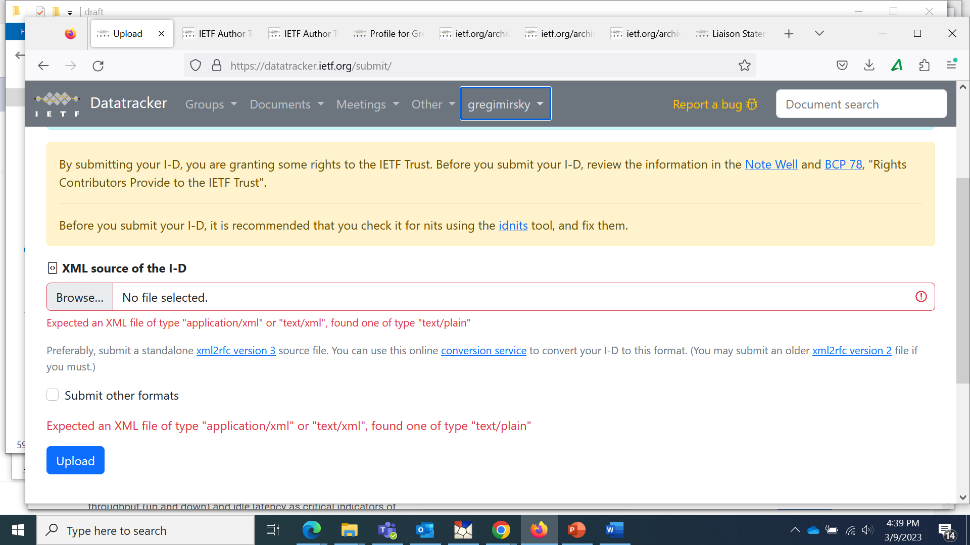 Upload Fails · Issue 5292 · Ietf Toolsdatatracker · Github 7108