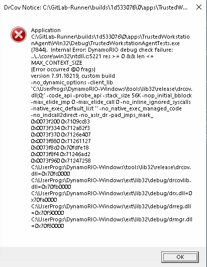 Crash: drcov exits early · Issue #3923 · DynamoRIO/dynamorio · GitHub