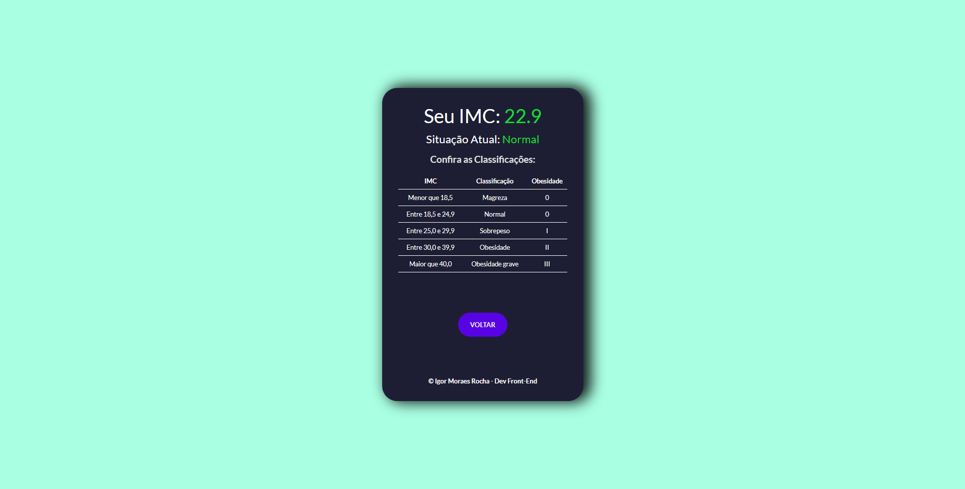 GitHub - devIgor1/IMC-calculator