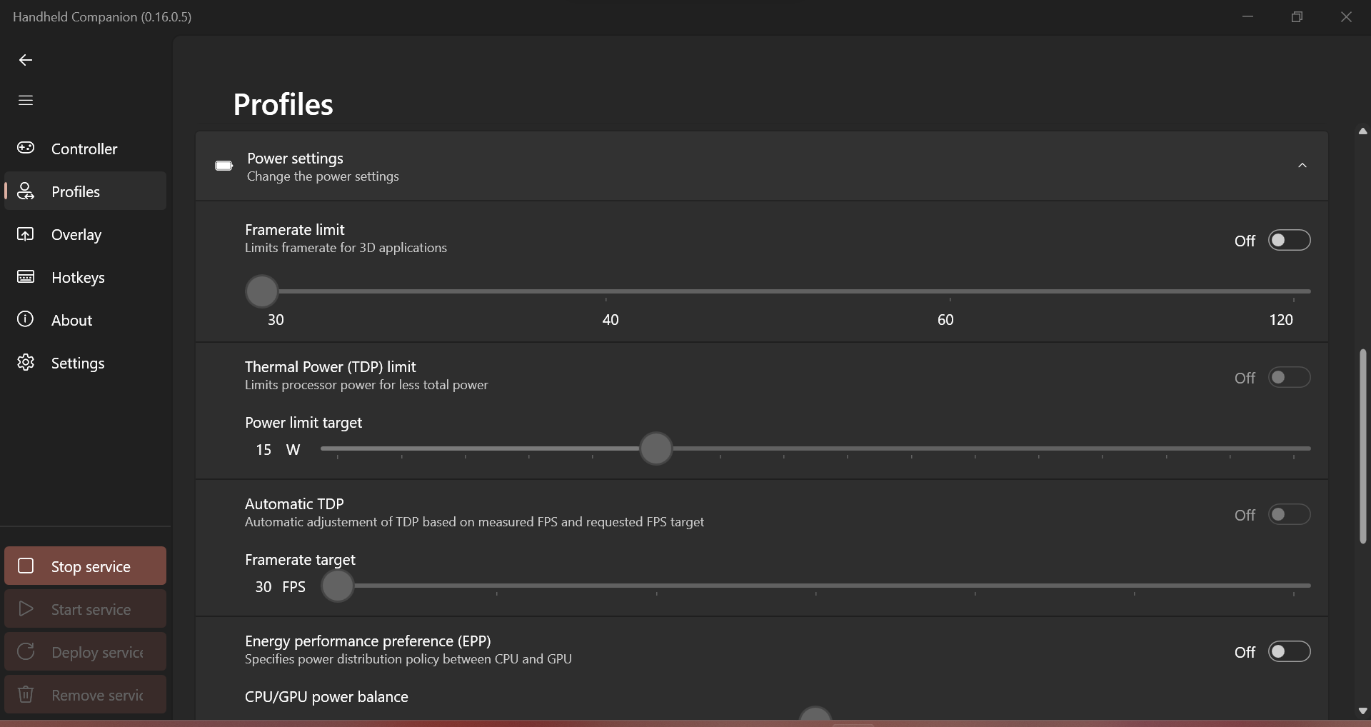 Automatic TDP Greyed Out · Issue #643 · Valkirie/HandheldCompanion · GitHub