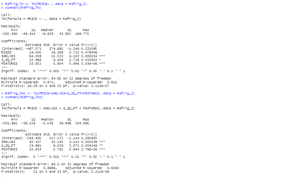 GitHub - jesslynhadibrata/Regression-Analysis-of-the-Price-of-Refrigerators: To study the ...