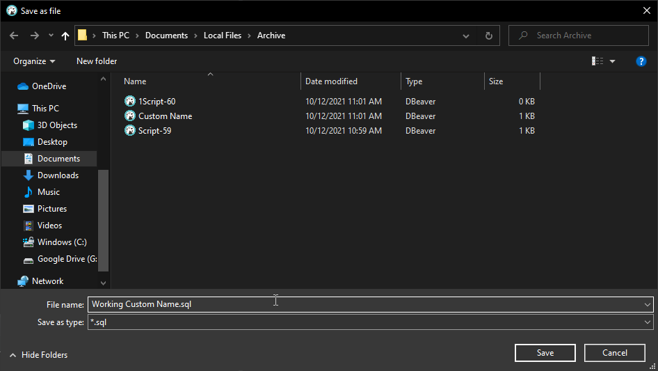 File extension is not appended when saving file from DBeaver · Issue ...