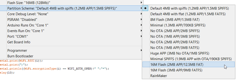 Go Dead Loop Using Large Partions With Lastest Realeases 420 ~ 430 No Issue With Arduino