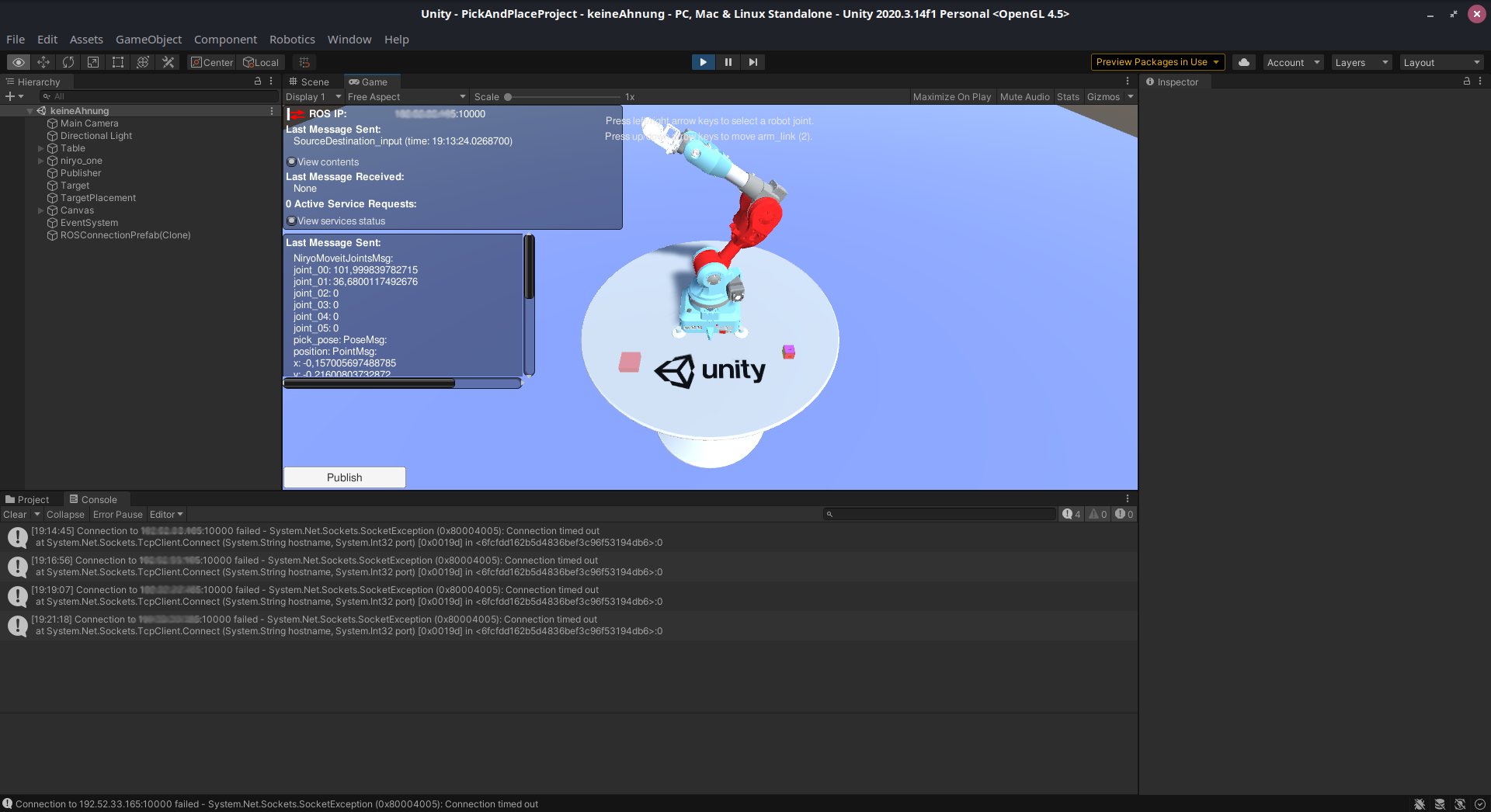 Pick And Place Part 2 Unity Doesnt Send Anything · Issue 273