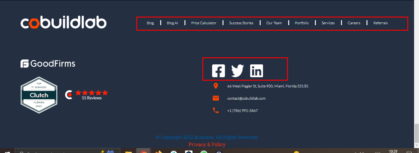 Footer | linking social network buttons · Issue #1229 · cobuildlab/cobuildlab-web · GitHub
