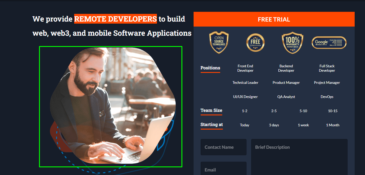 Remote Devs Landing | Hero and Header Changes · Issue #1320 · cobuildlab/cobuildlab-web · GitHub