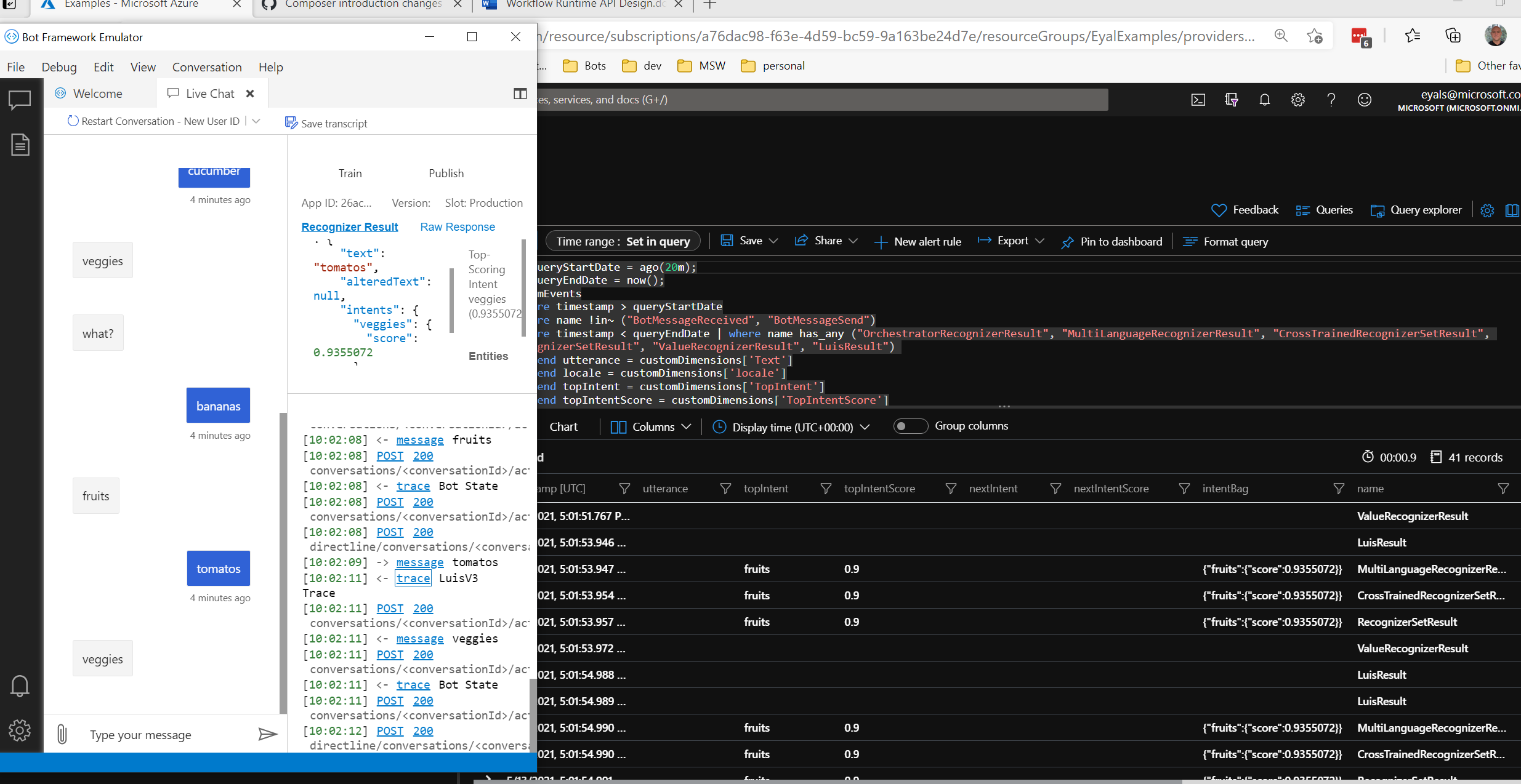 Intent analytics is still broken: Utterance not reported, detected intent is reported wrong ...