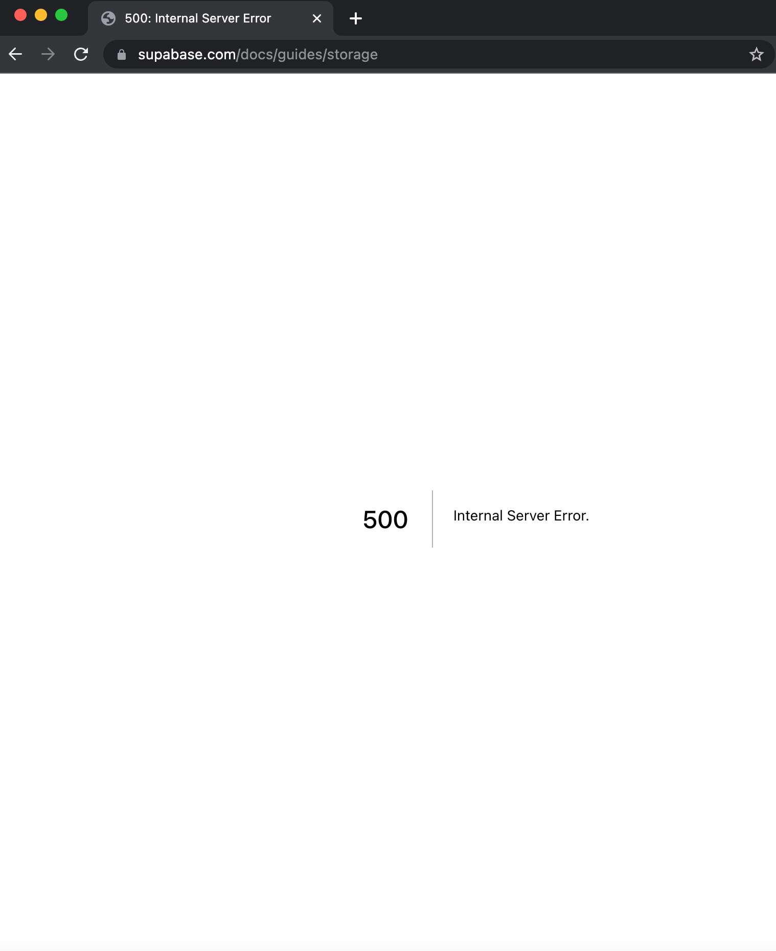 Storage docs responding with 500. · Issue #10070 · supabase/supabase · GitHub