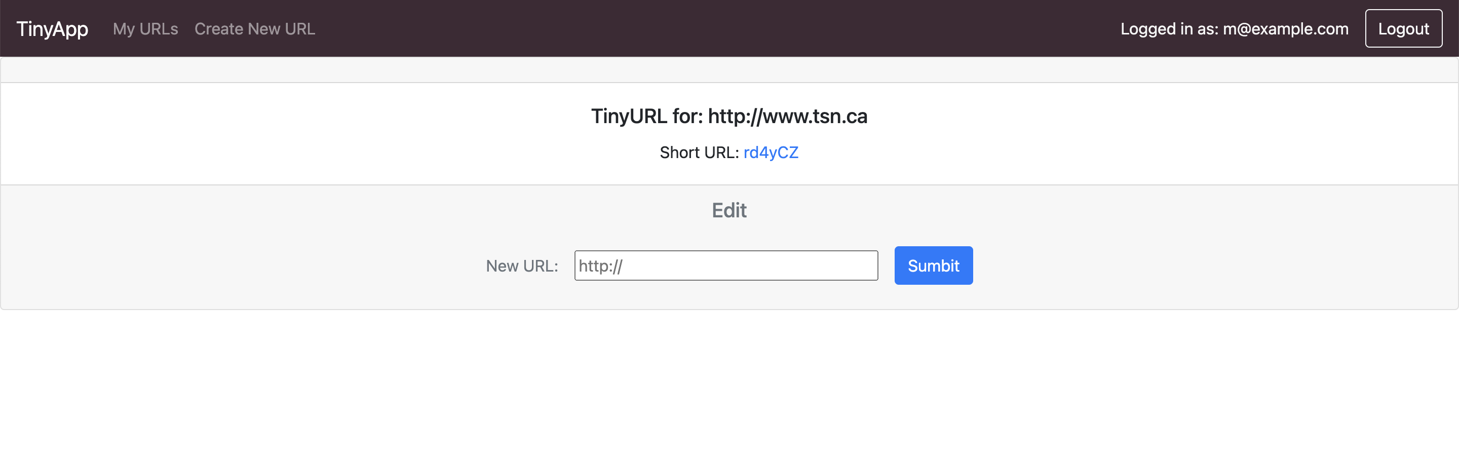 GitHub - MGS31/tinyapp: A simple web app showcasing HTML/ CSS and basics of user logins.