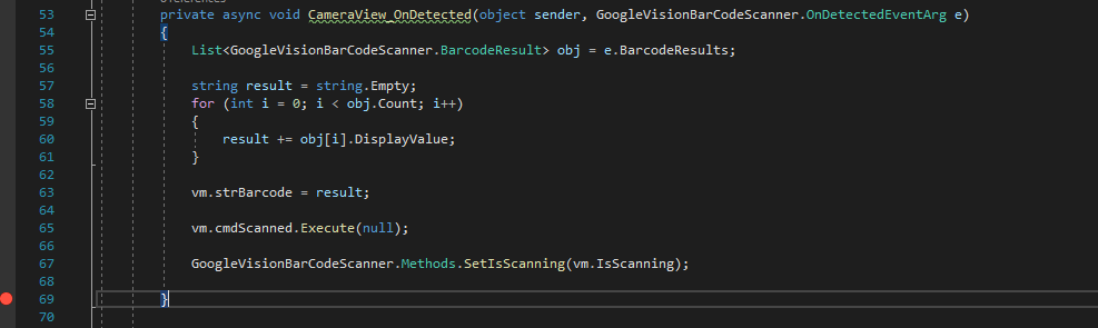"No compatible code running on thread" error after "CameraView_OnDetected" finishes · Issue #73 ...