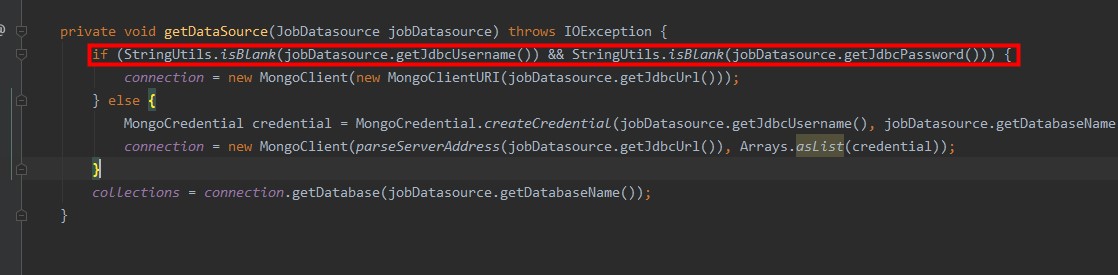 mongodb 不用用户名和密码会存一个用户名和密码 导致后面使用该数据源出错 · Issue #145 · WeiYe-Jing/datax-web · GitHub