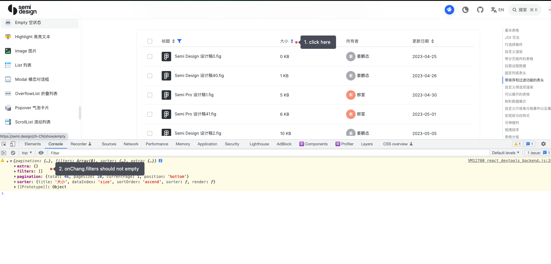 [Table] onChange filter incorrect, when setting defaultFilteredValue & without onFilter · Issue ...
