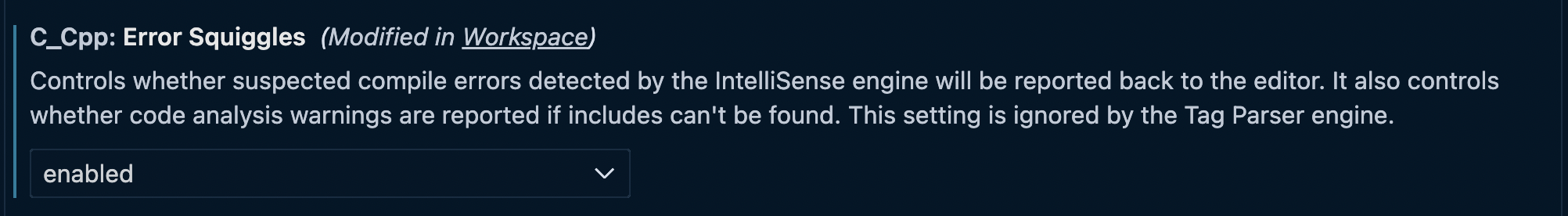 mac error squiggle not showing even when enabled · Issue #10633 · microsoft/vscode-cpptools · GitHub