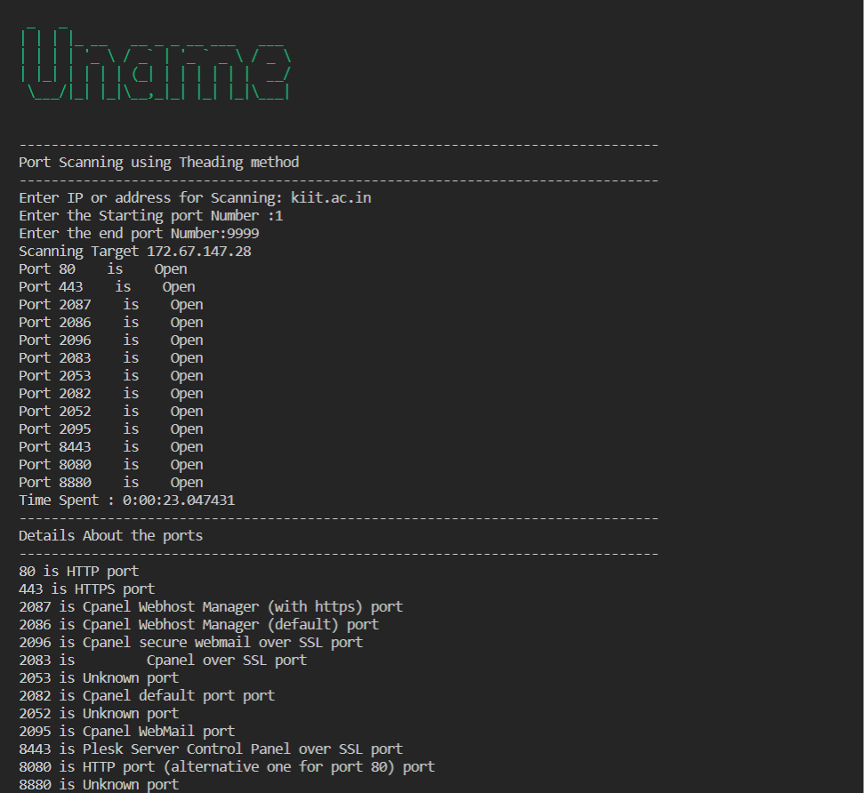 GitHub - aayushRauniyar/uname-port-scanner: Some python programs that ...