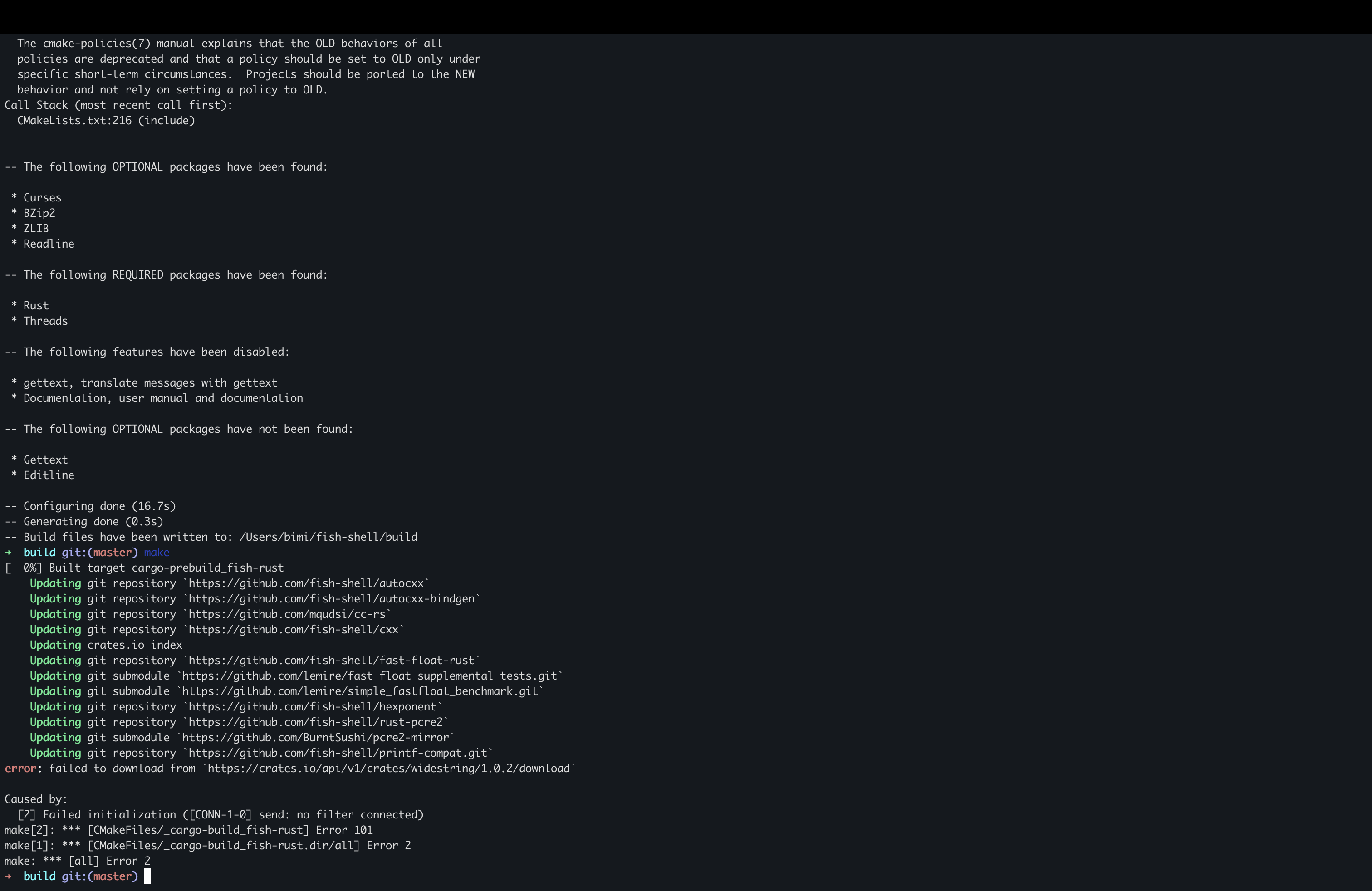 Compilation Errorerror Failed To Download From `apiv1crateswidestring10