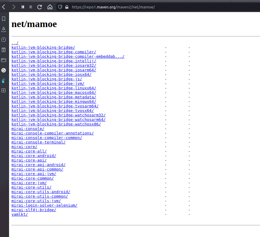 mirai-logging-log4j2 好多maven仓库找不到这个jar · Issue #1552 · mamoe/mirai · GitHub