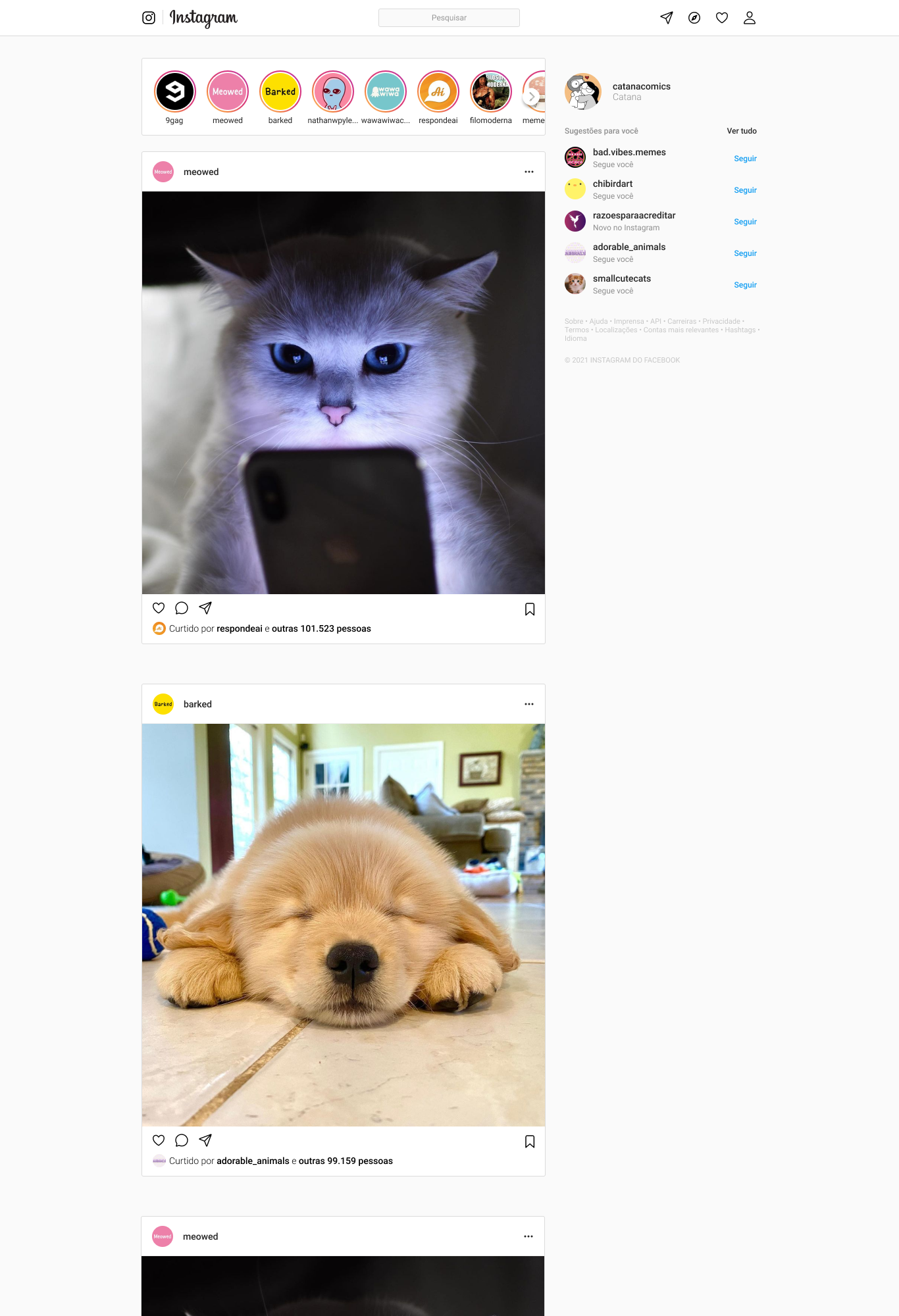 instagram - Codesandbox