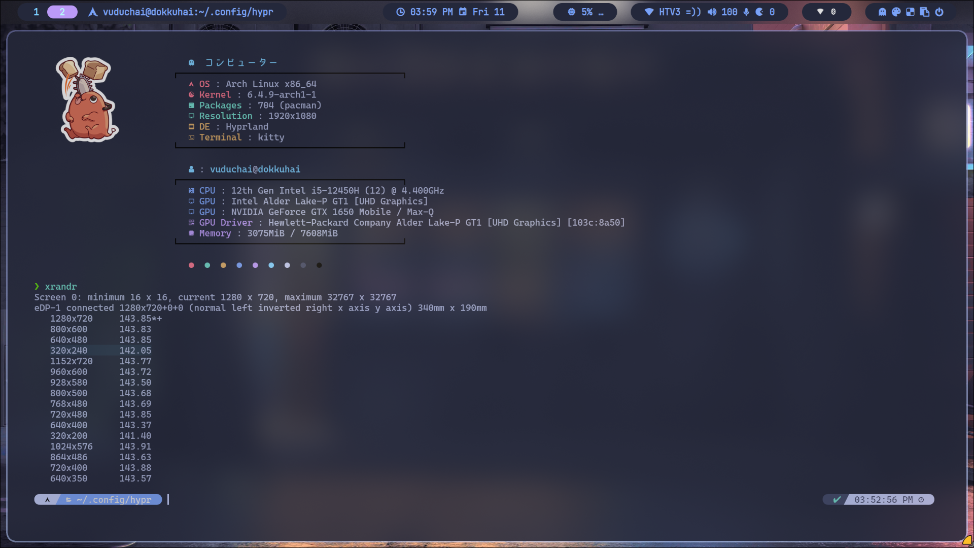 Issue in resolution · Issue #72 · prasanthrangan/hyprdots · GitHub
