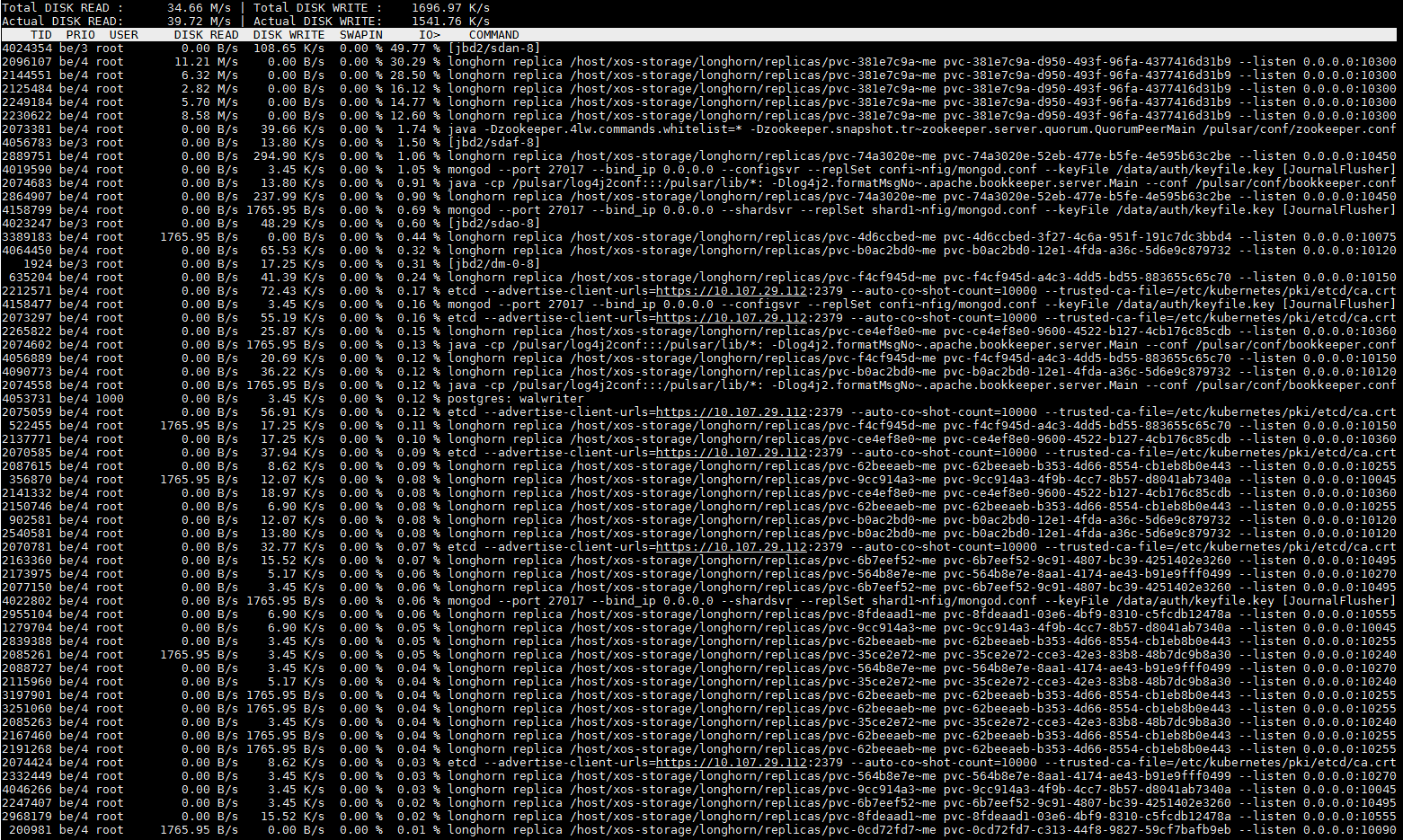 [BUG]Longhorn volume use ext4, jbd has a high IO, which affect other services · Issue #6322 ...