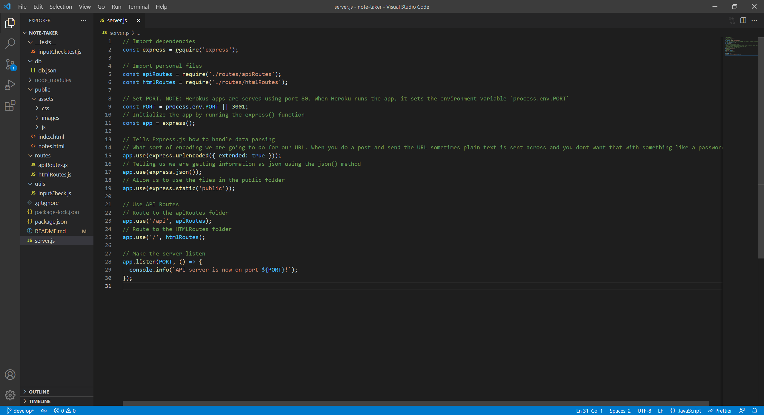 GitHub - nicnolen/note-taker: This application will use an Express.js back end and will save and ...